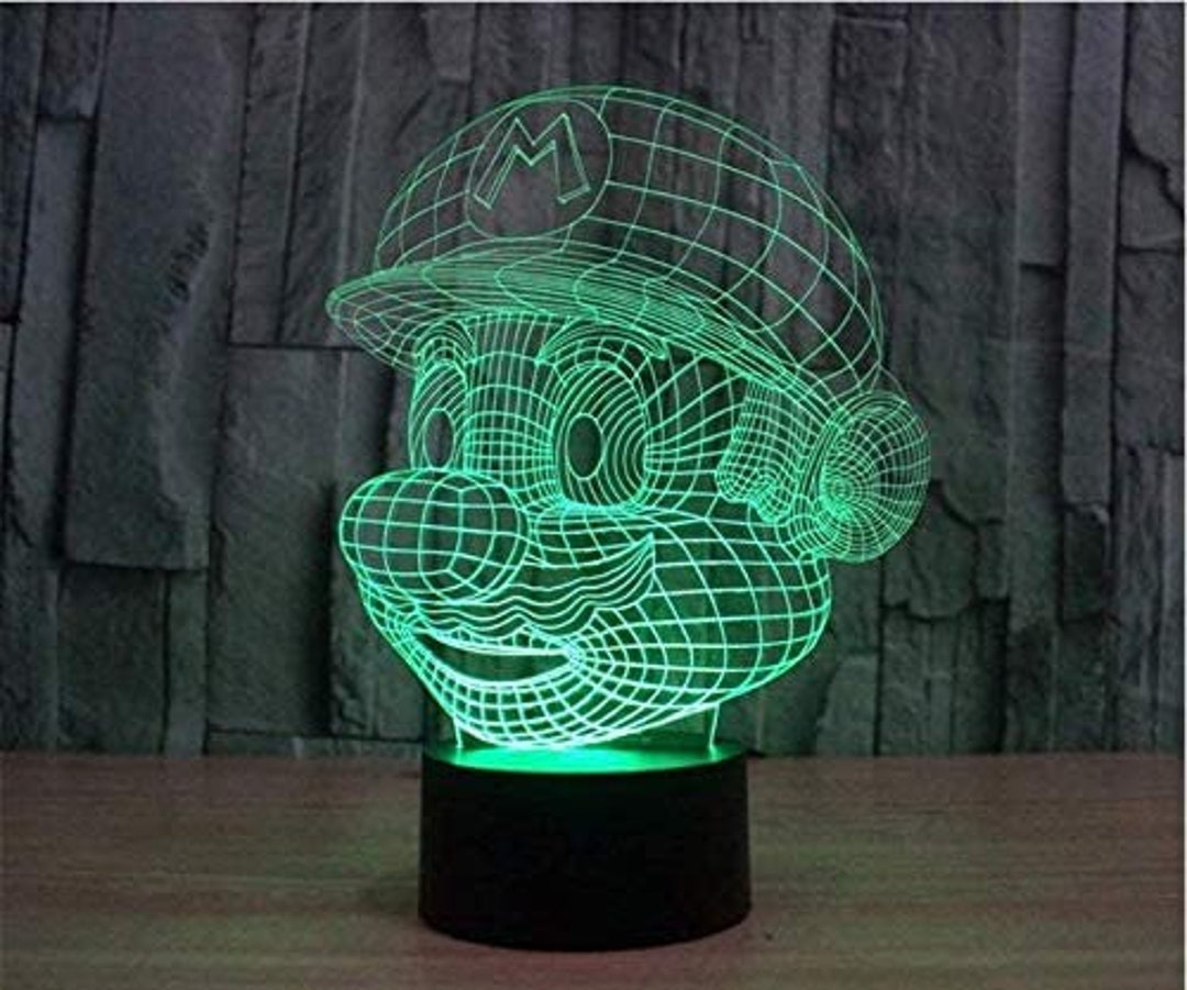 3d Mario Acrylic Night Light Nintendo - Etsy