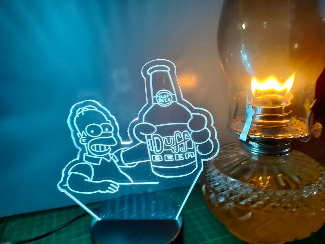 Homer 3d Night Light Simpsons - Etsy