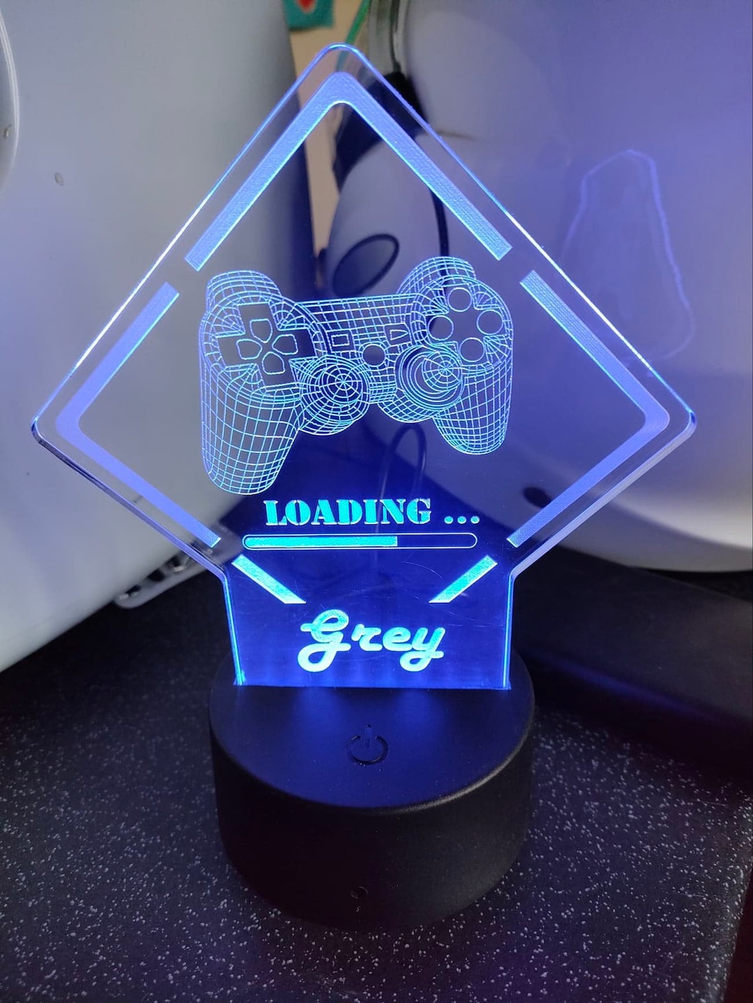 Personalised LED Gaming Name Tag Remote Control Night Light Video ...