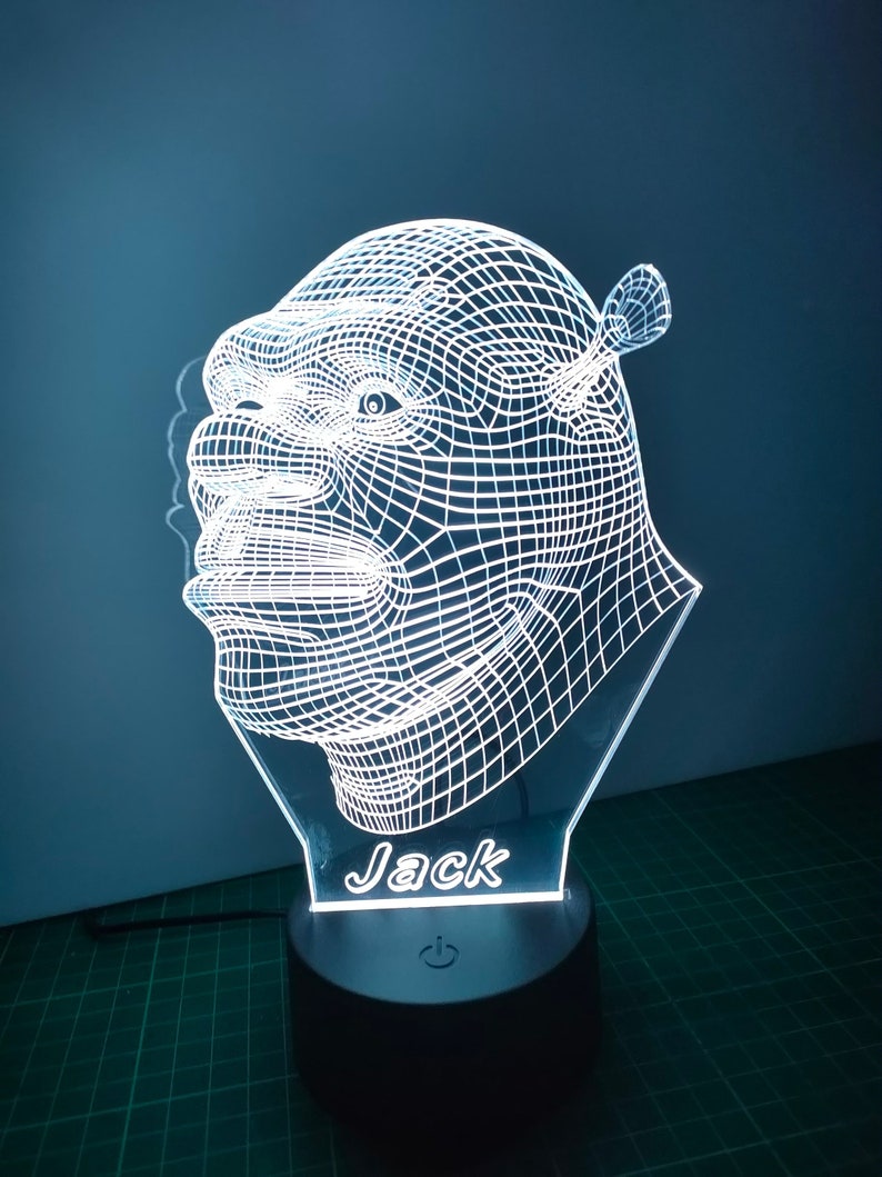 Shrek 3d Night Light - Etsy