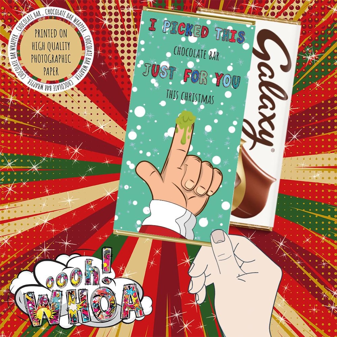 Christmas Chocolate Bar Wrapper, Funny Novelty Gift for Him ...