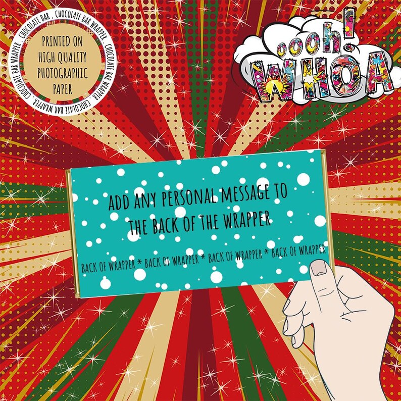 Christmas Chocolate Bar Wrapper, Funny Novelty Gift for Him ...