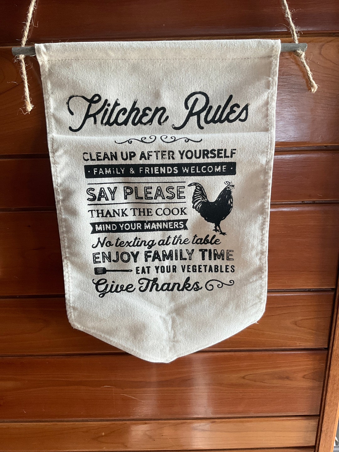 Kitchen Rules Banner - Etsy