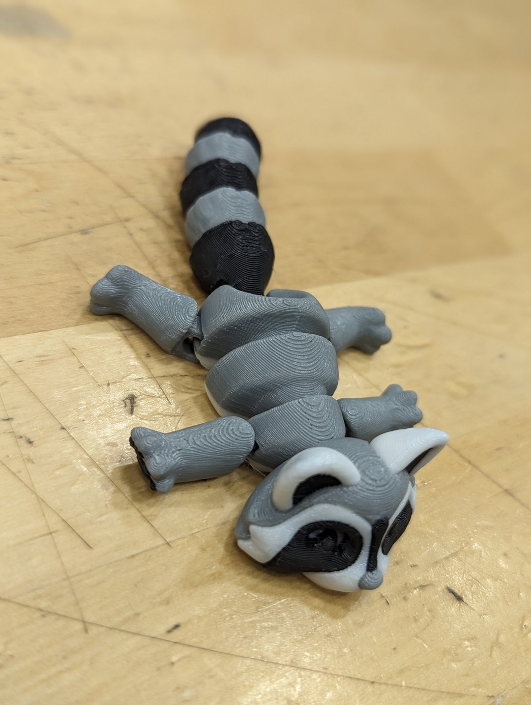 3D Printed Articulating Raccoon - Etsy