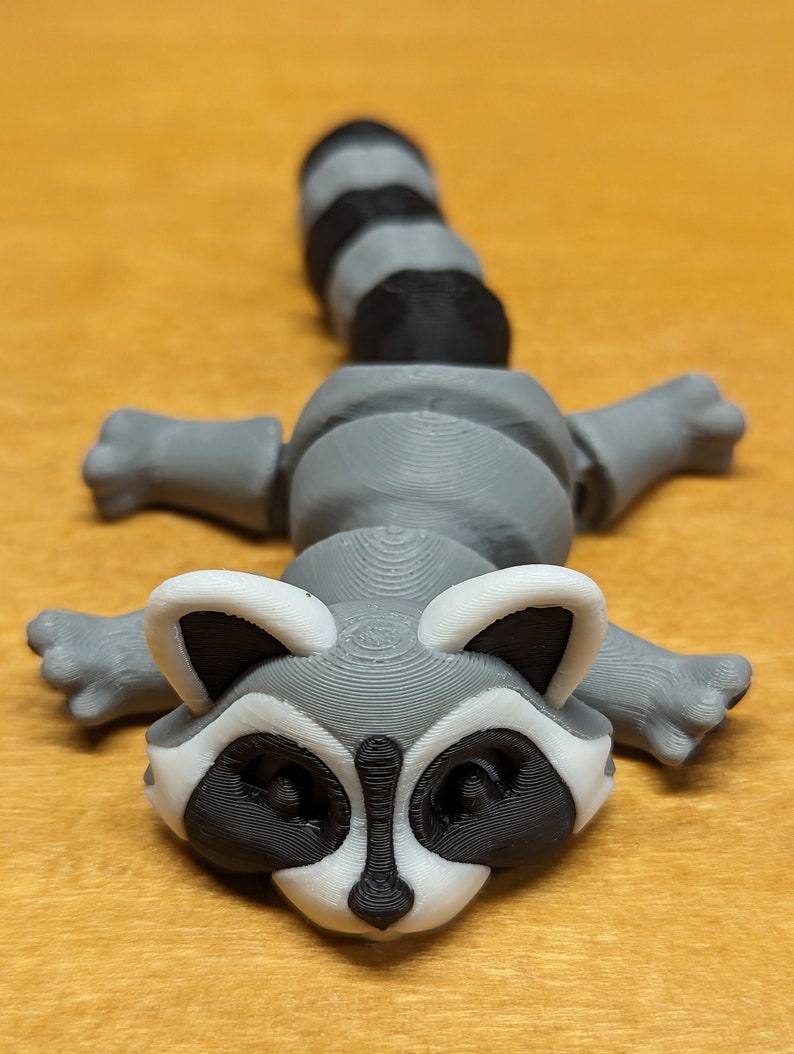 Extra Chunky 3D Printed Articulating Raccoon!!!! - Etsy