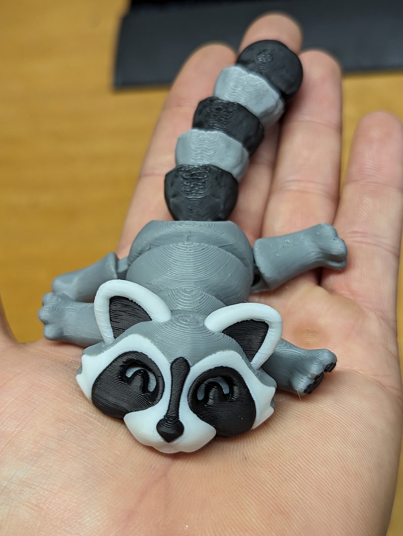 Extra Chunky 3D Printed Articulating Raccoon!!!! - Etsy