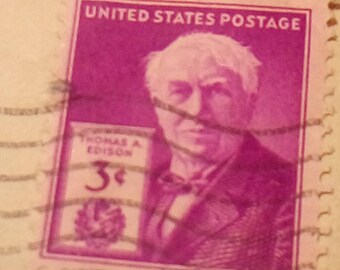 Thomas Edison Stamp | Etsy