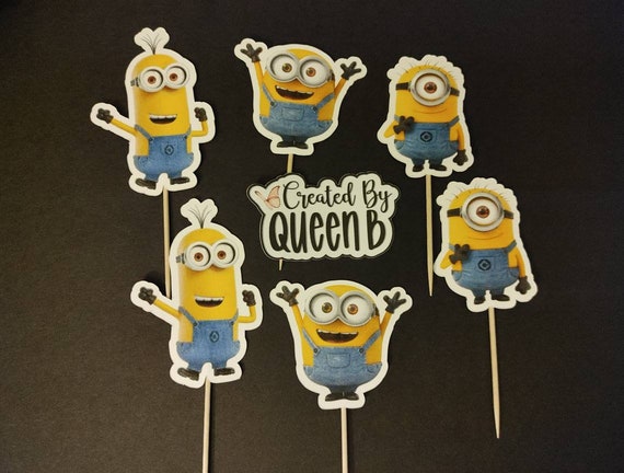 Minions Bob Steve Kevin Cupcake Toppers Kids Party - Etsy
