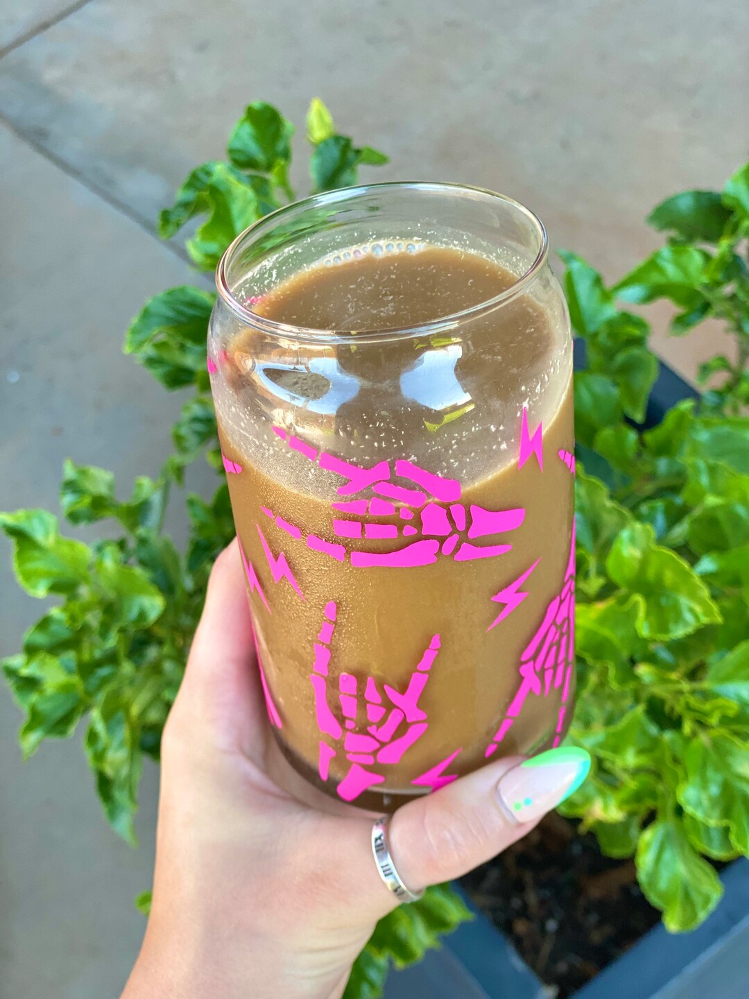 Skeleton Lightning Glass Can Tumbler Frosted Tumbler - Etsy