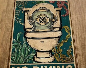 Metal No Diving Sign - Etsy