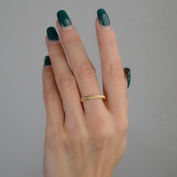 Wheat Pattern Ring - Etsy