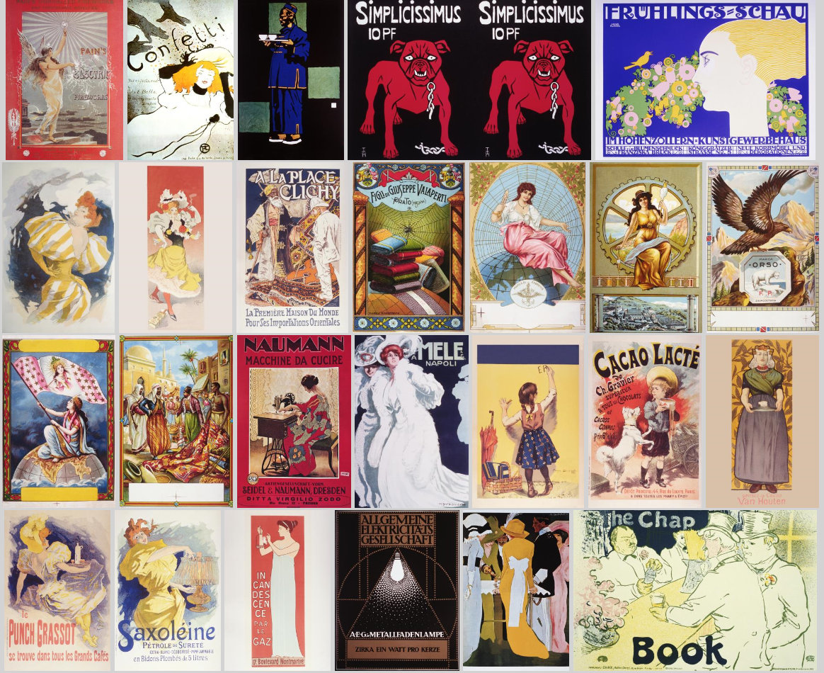 Collection of Vintage Retro Advertising Posters High-resolution Jpg ...