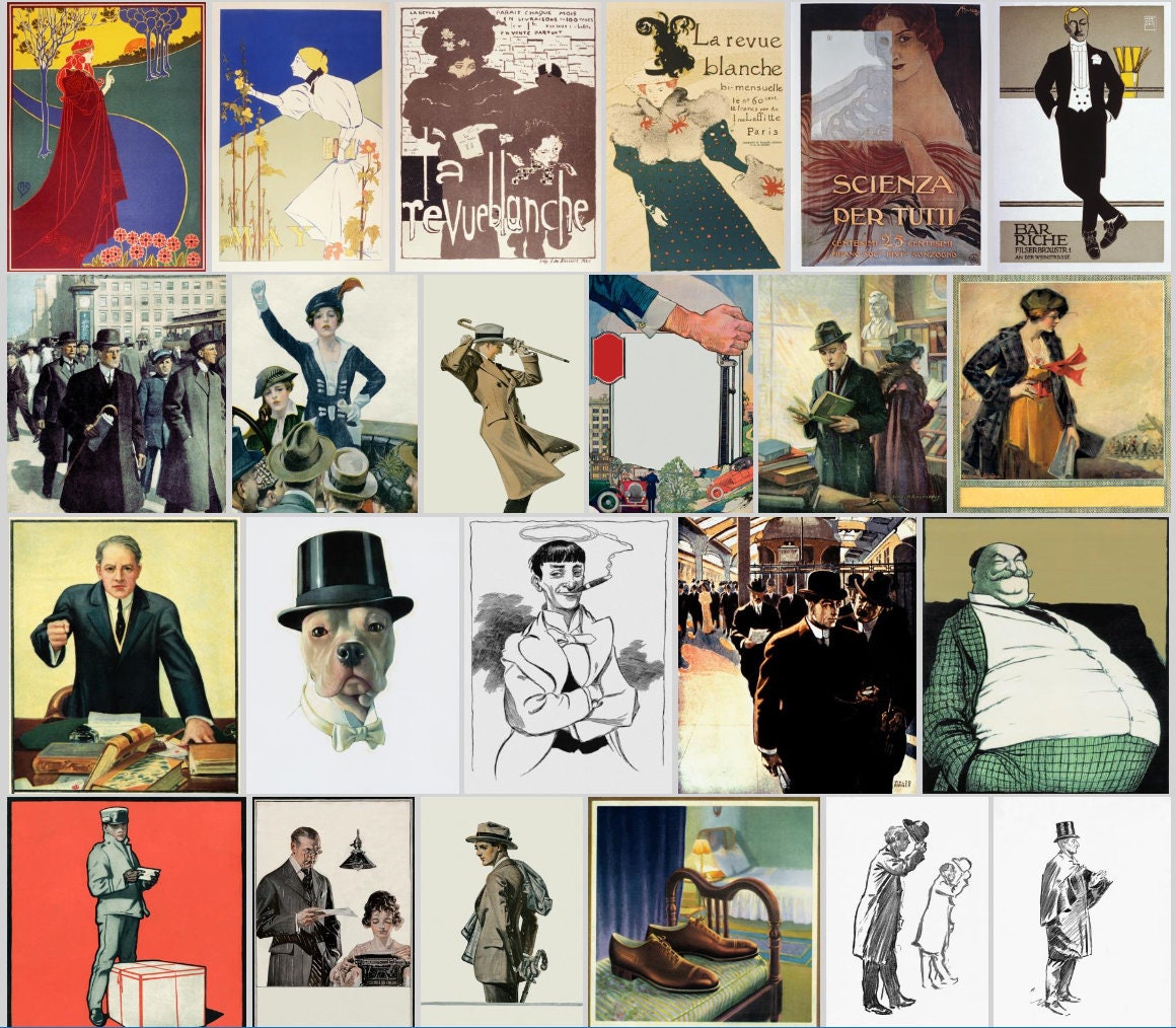 Collection of Vintage Retro Advertising Posters High-resolution Jpg ...