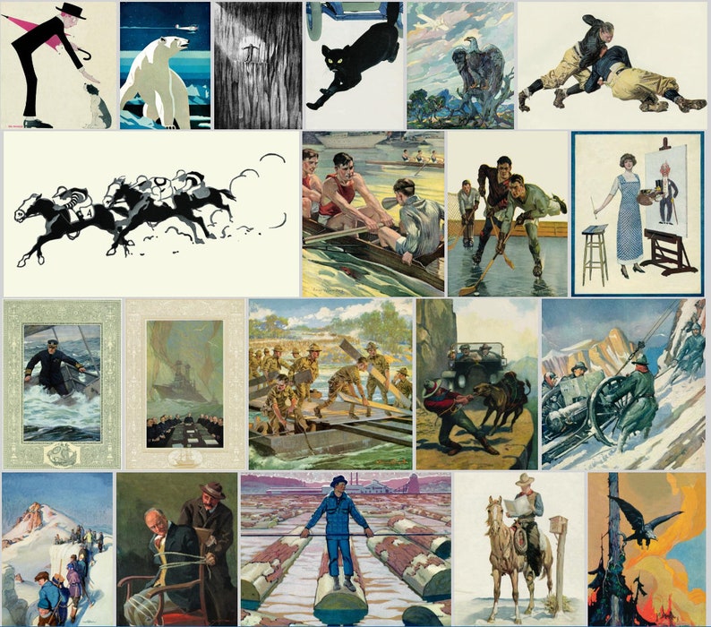 Collection of Vintage Retro Advertising Posters High-resolution Jpg ...