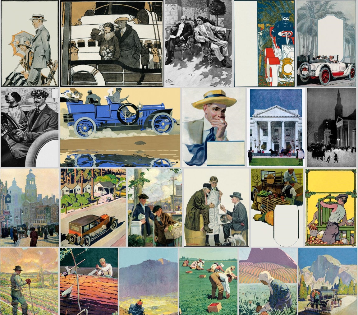 Collection of Vintage Retro Advertising Posters High-resolution Jpg ...