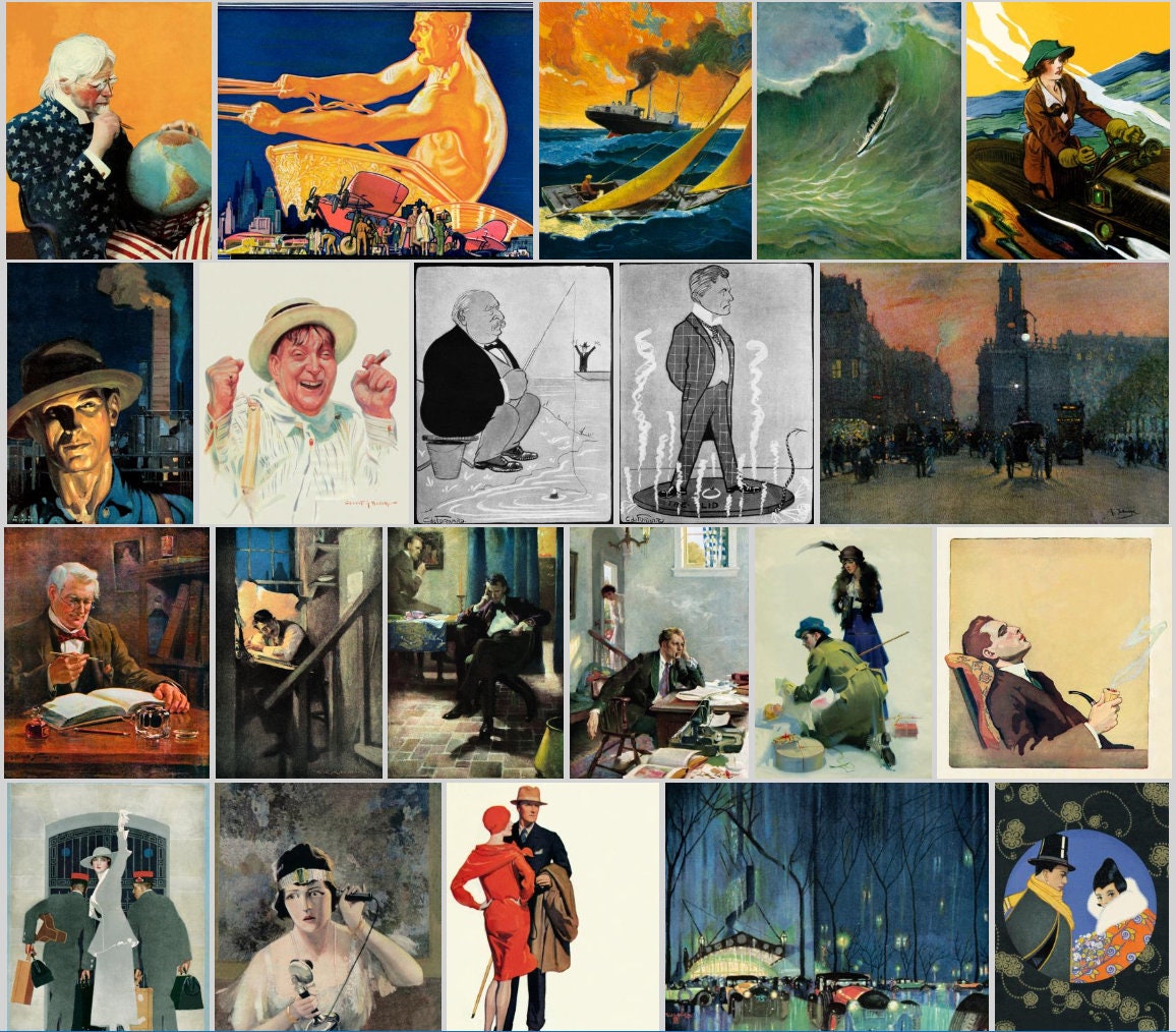 Collection of Vintage Retro Advertising Posters High-resolution Jpg ...