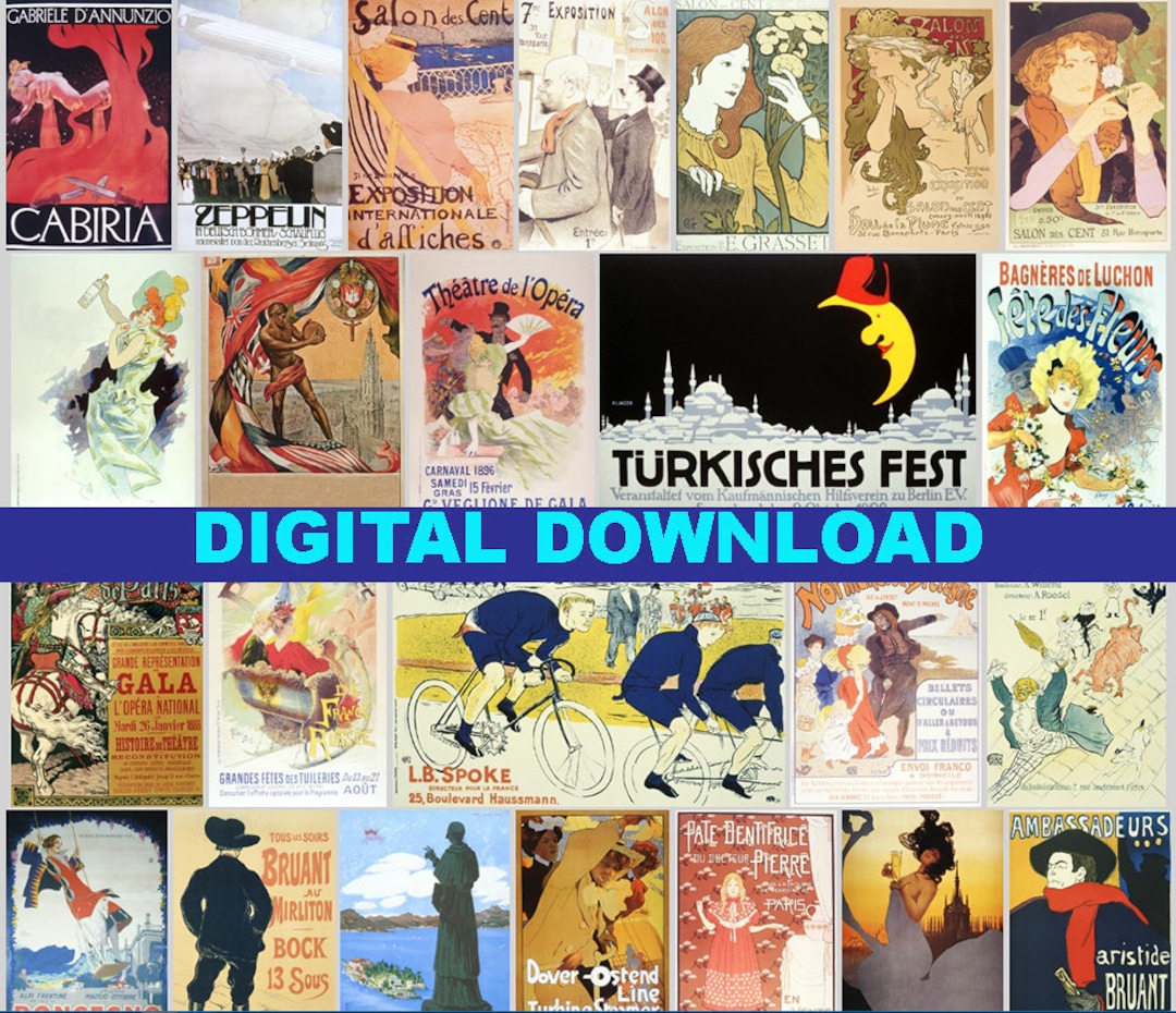 Collection of Vintage Retro Advertising Posters - Etsy