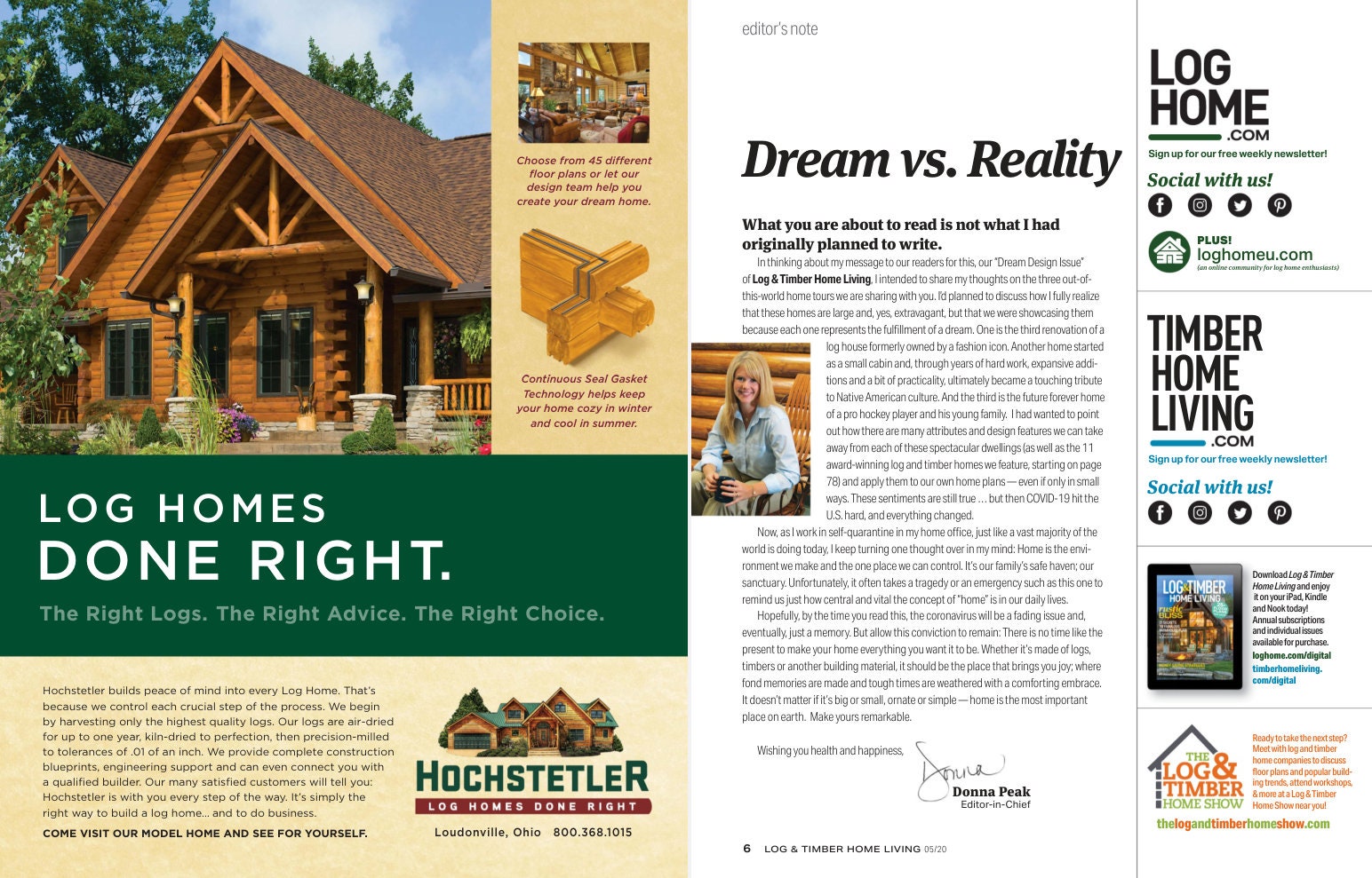 Living in Log Timber House. Download Digital Magazine Collection. Log ...