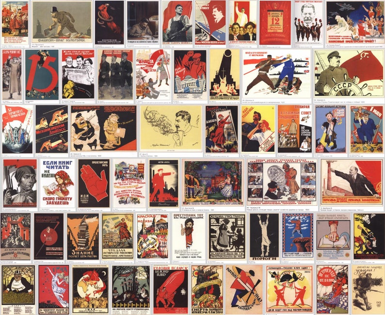 Collection of 600 Vintage Retro Soviet Posters High-resolution Jpg ...