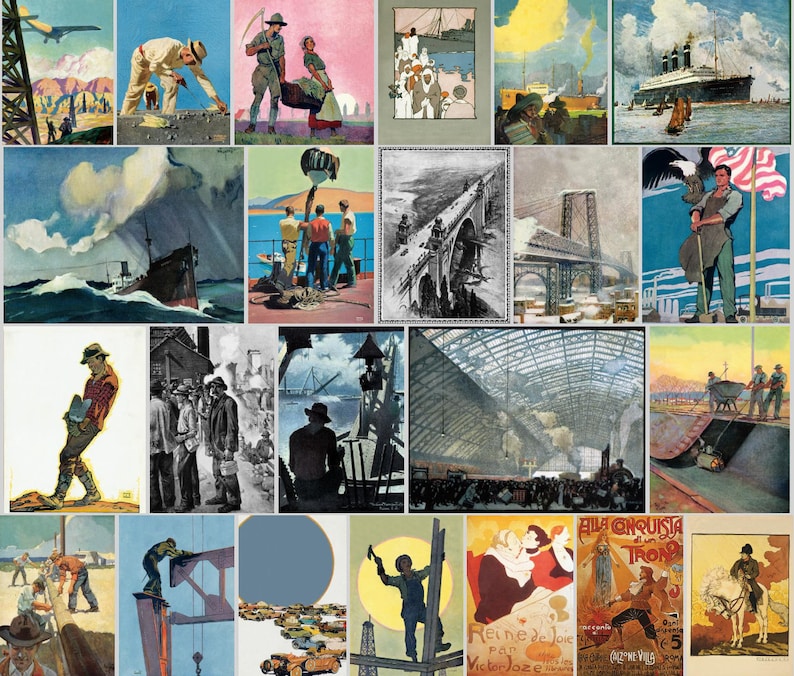 Collection of Vintage Retro Advertising Posters High-resolution Jpg ...