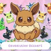 Stickers Eevee and Eeveelutions - Etsy