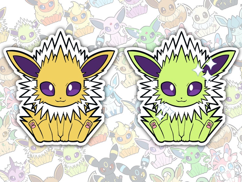 Stickers Eevee and Eeveelutions - Etsy