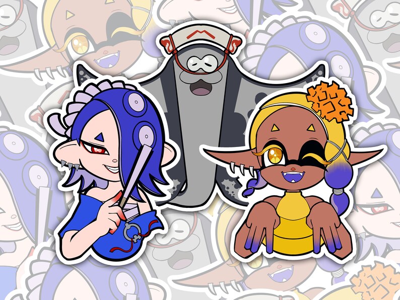 Splatoon Stickers Deep Cut Idols - Etsy