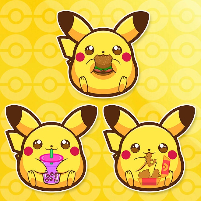 Stickers | Pikachu is Hungry - Etsy