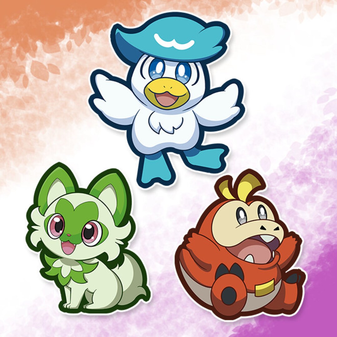 Stickers Paldea Starters - Etsy