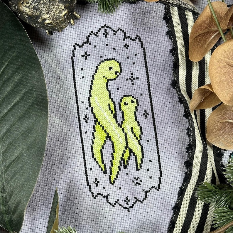 Nightcrawler Family Cross Stitch Pattern: Cryptid Culture (PDF Pattern ...