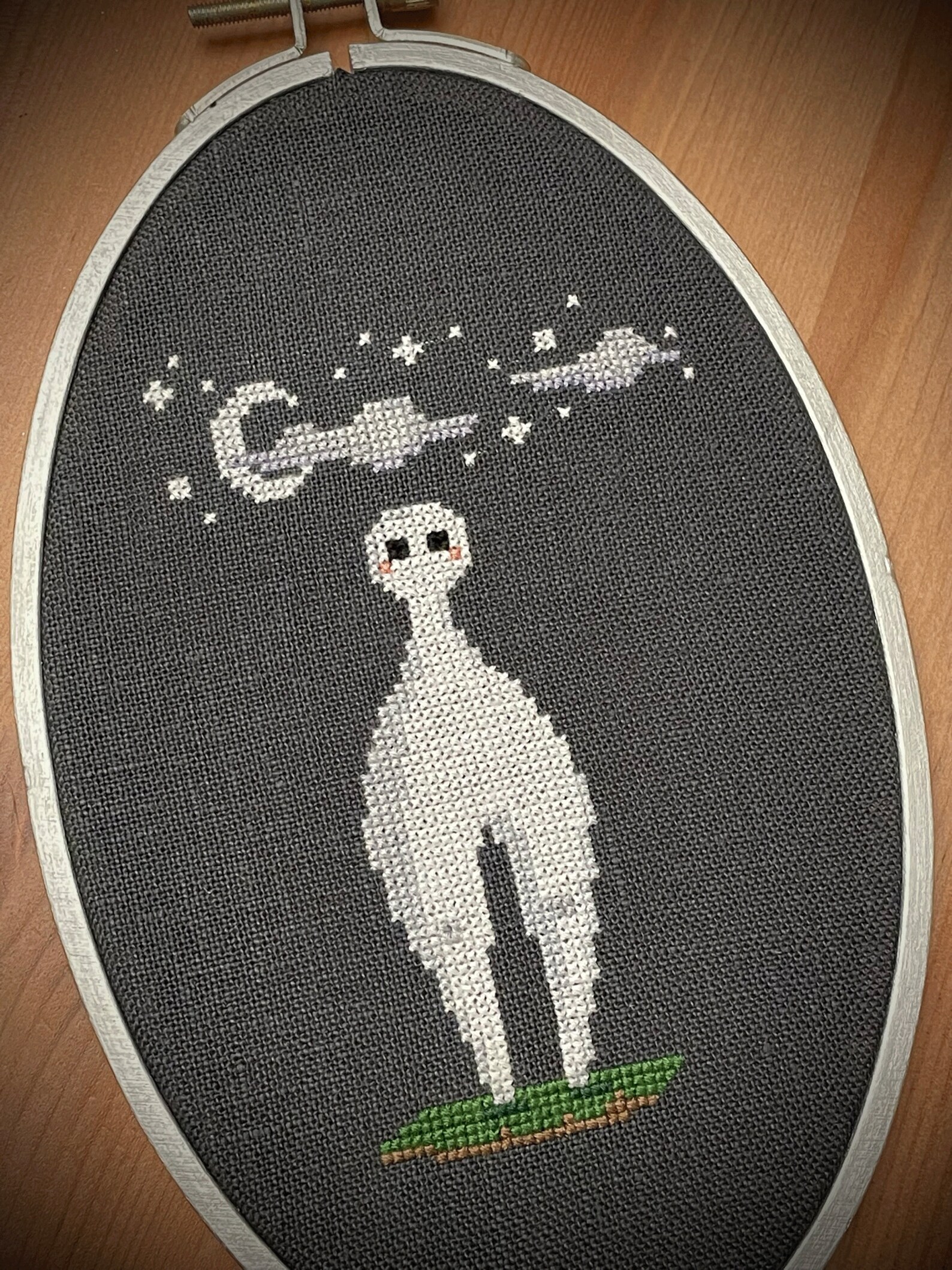 Nightcrawler at Night, Fresno Night Crawler Cryptid Cross Stitch ...