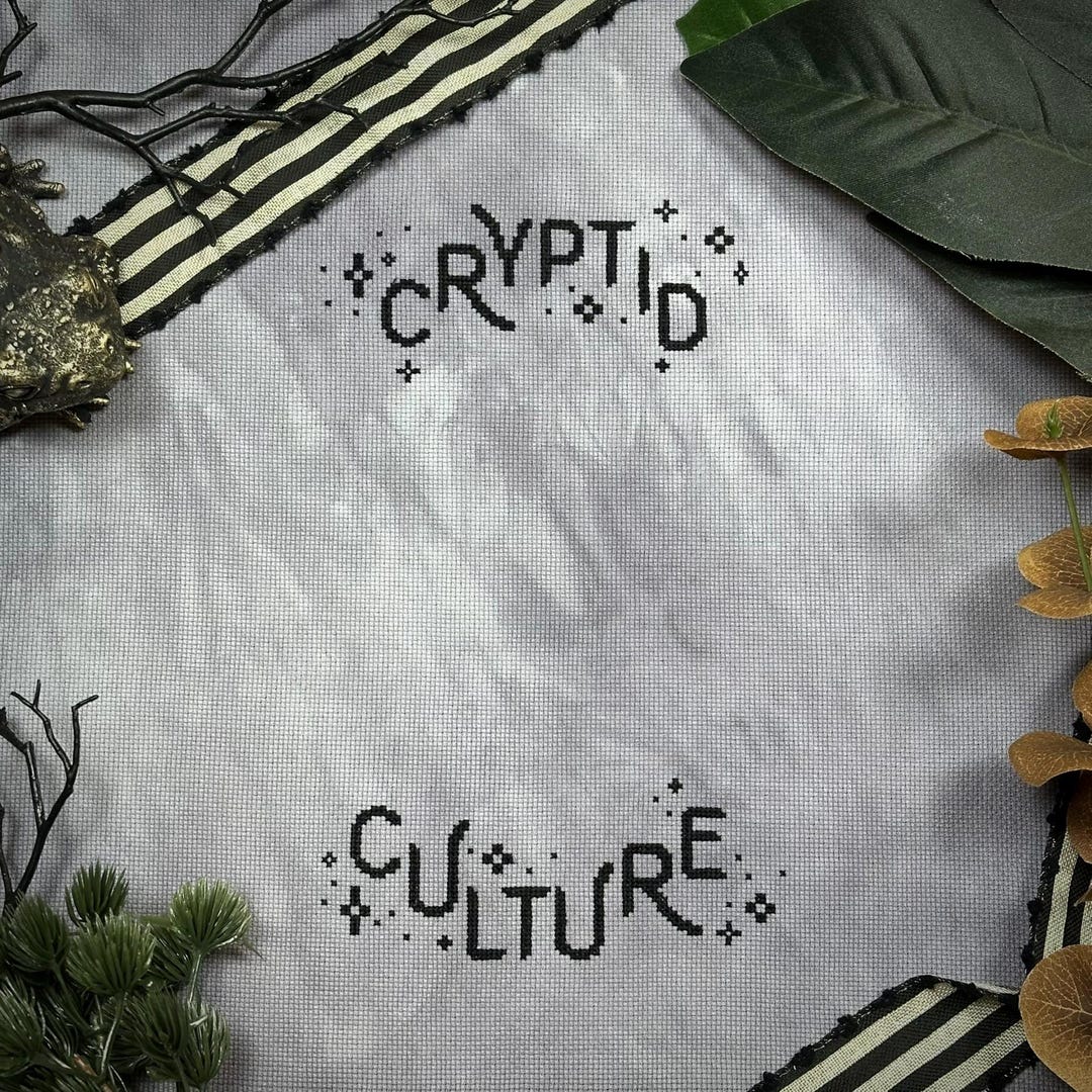 Cryptid Culture Frame Only Cross Stitch, Cryptid Culture Font Frame ...