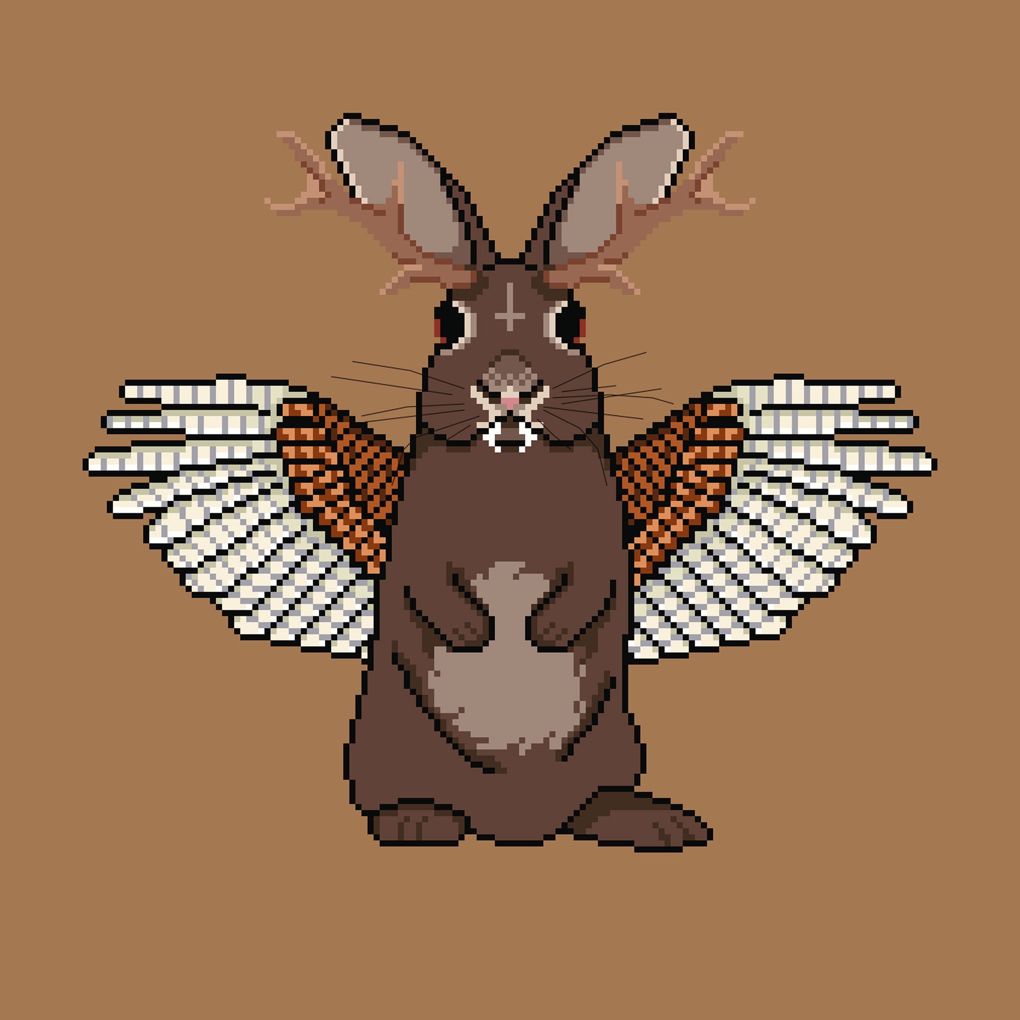 Jackalope Cryptid Wolpertinger Vampire Cryptid Cross Stitch - Etsy