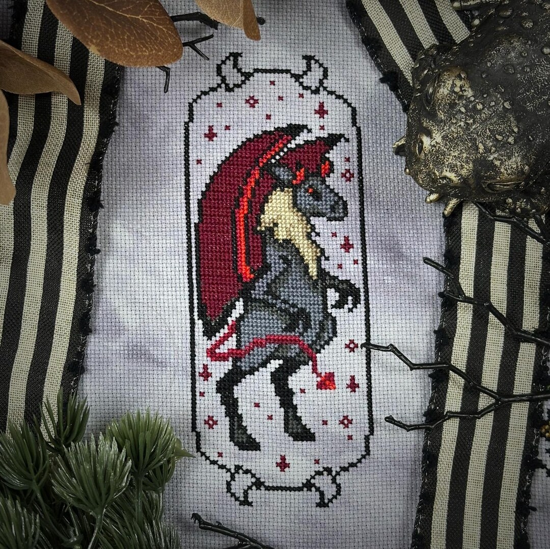 Cryptid Culture Jersey Devil Cross Stitch, Jersey Devil Cryptid Cross ...