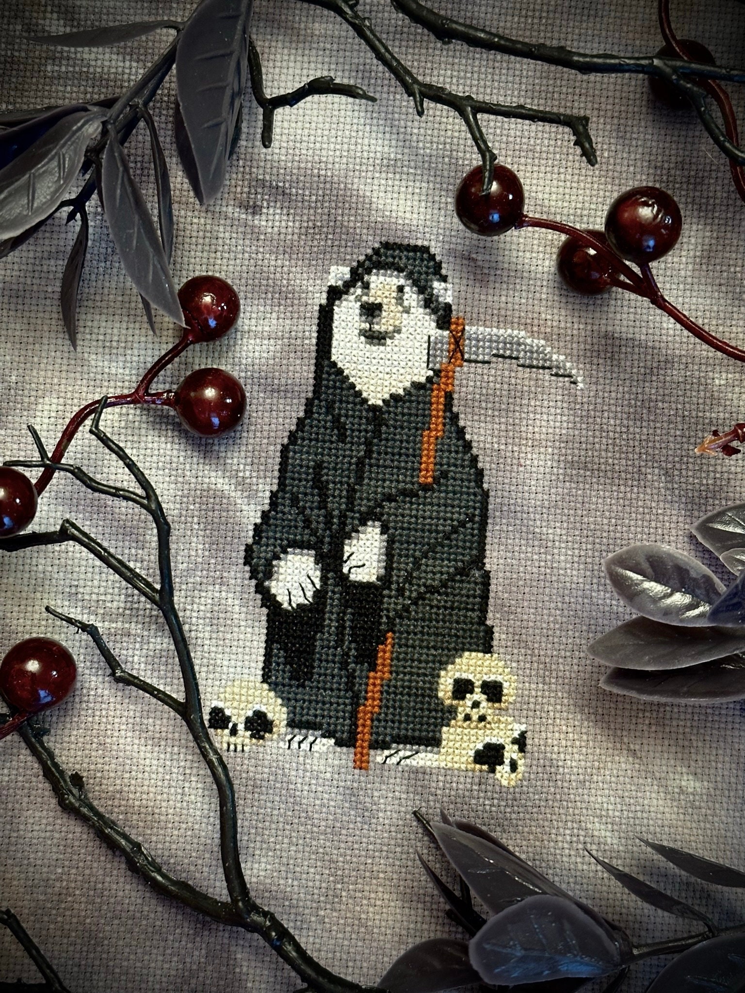 Grim Reaper Bear Death Floof Cross Stitch Digital Pattern - Etsy