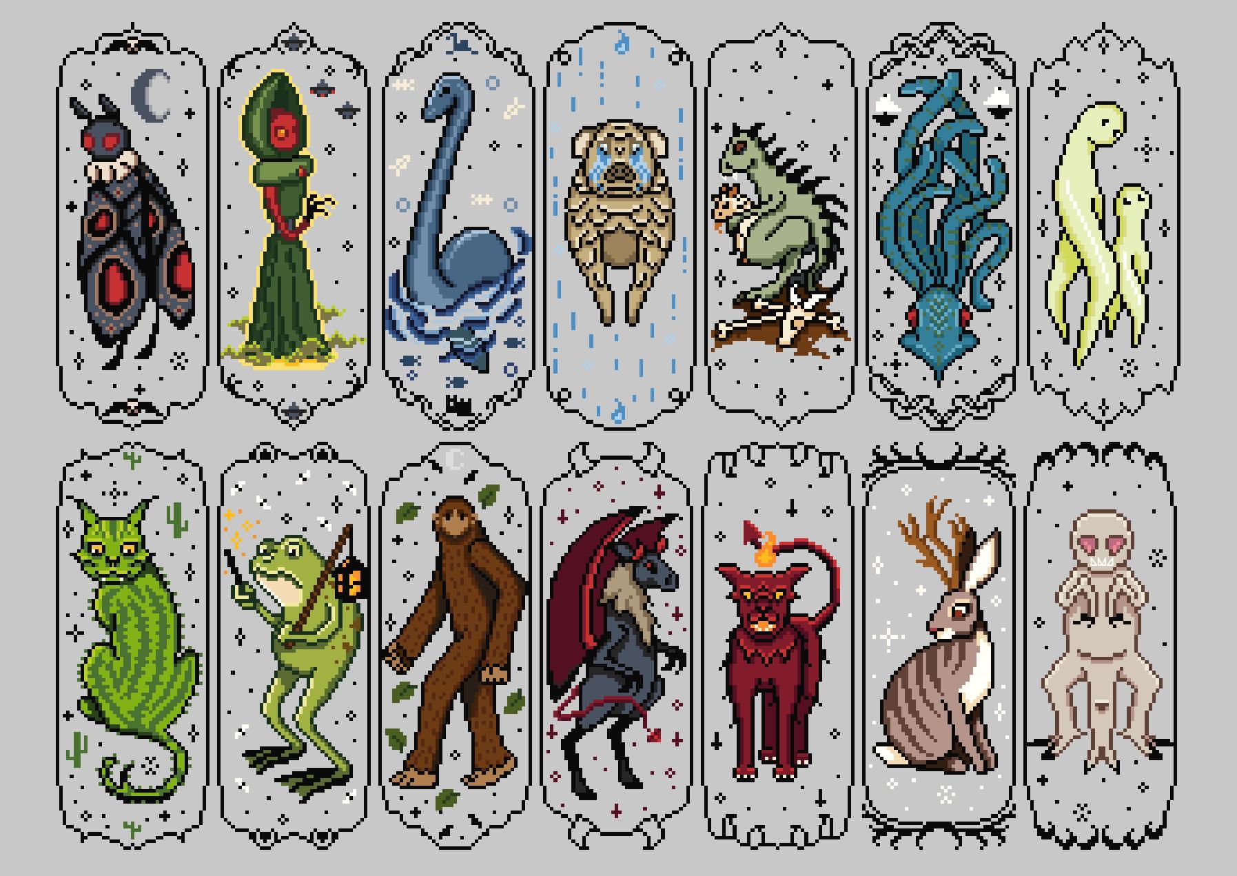 Cryptid Culture Cross Stitch Pattern Bundle: 14 Mythical Creatures ...