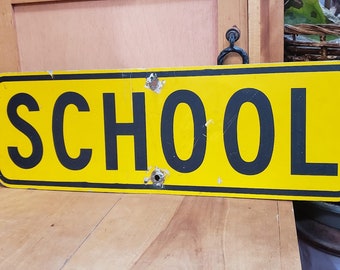 Vintage School Sign - Etsy