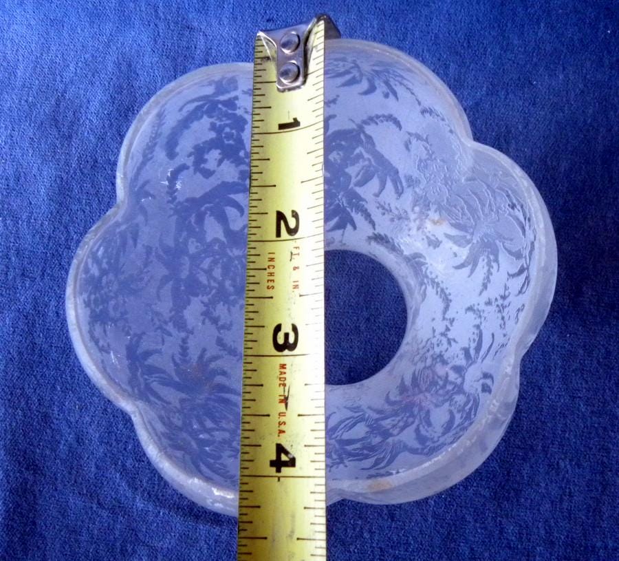 Tulip Shape Lamp Shade Etched Clear Glass Fluted Edge - Etsy