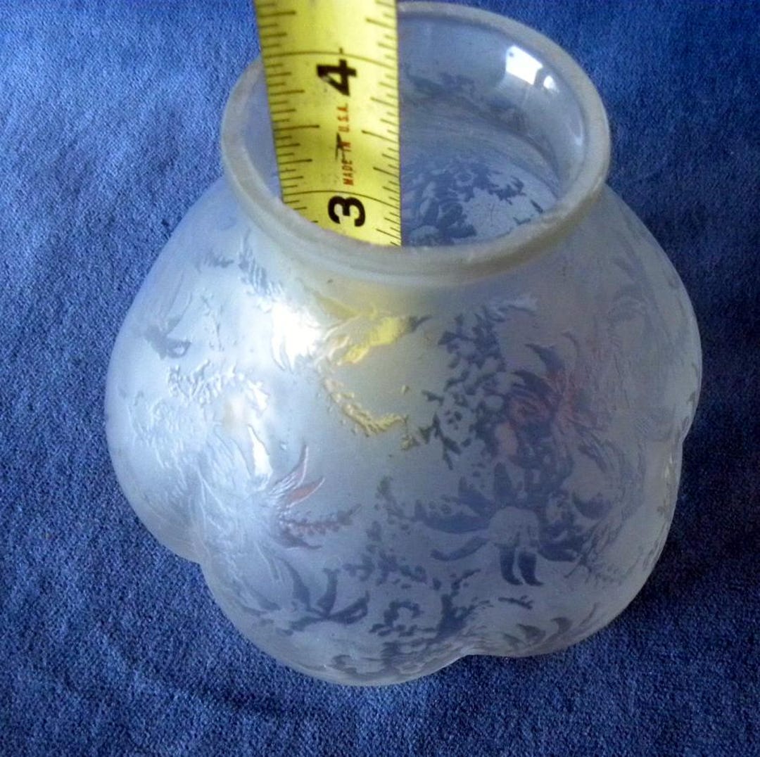 Tulip Shape Lamp Shade Etched Clear Glass Fluted Edge - Etsy