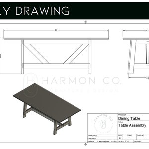 Build Plans for Modern Solid Wood Dining Table | DIY | Woodworking ...