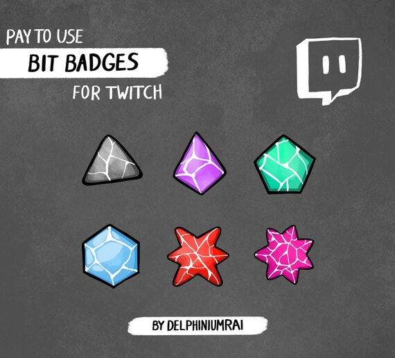 Gemstone Bit Badges for Twitch | Etsy