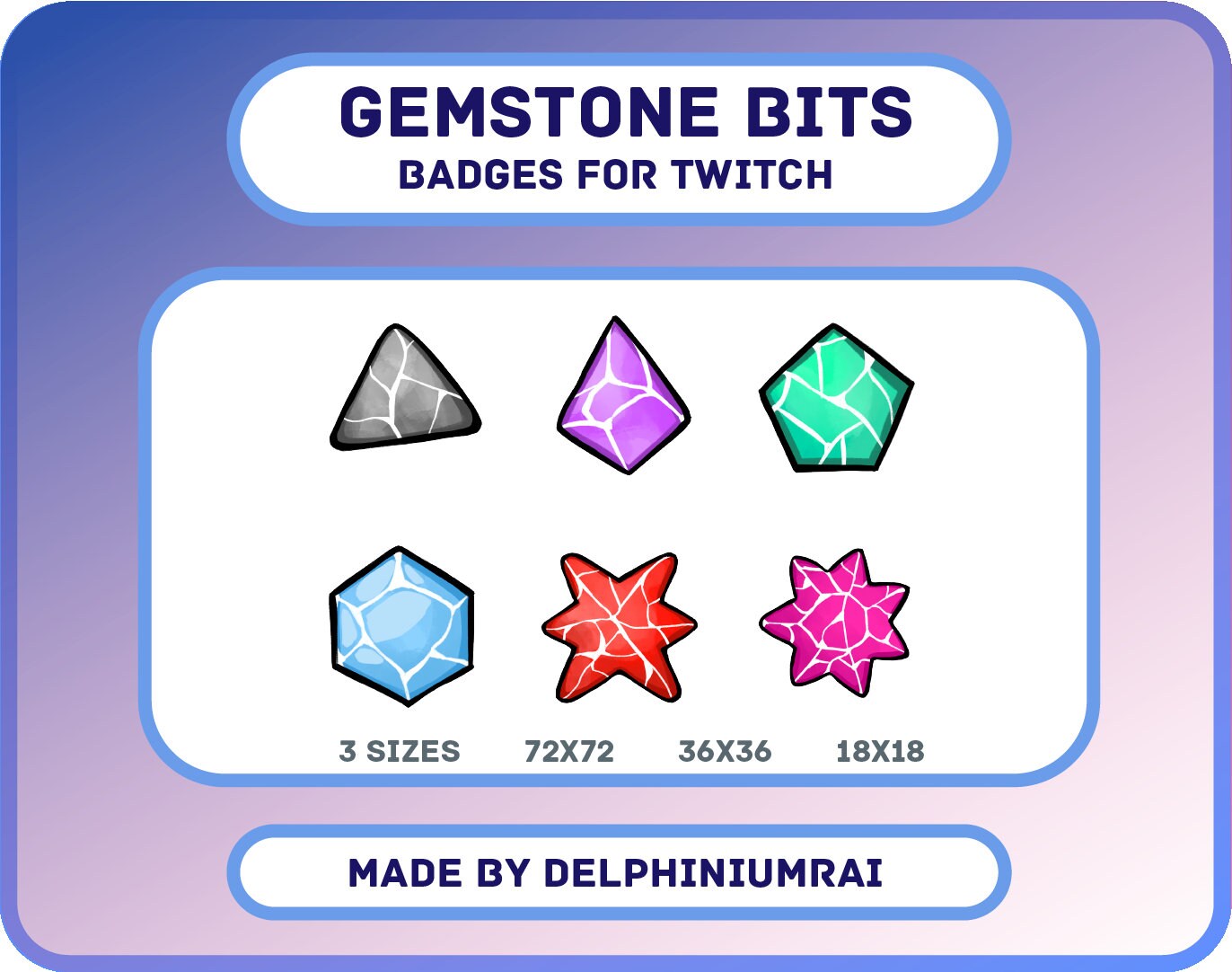 Gemstone Bit Badges for Twitch - Etsy