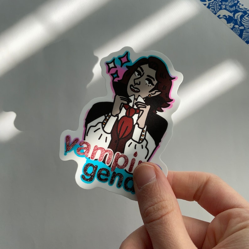 Vampire Gender Sticker 3 Inch Matte Vinyl Stickers - Etsy