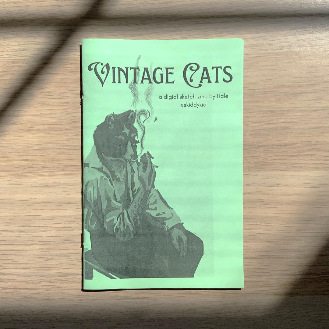 Vintage Cats Zine | 10 Page Furry Sketch Zine - Etsy