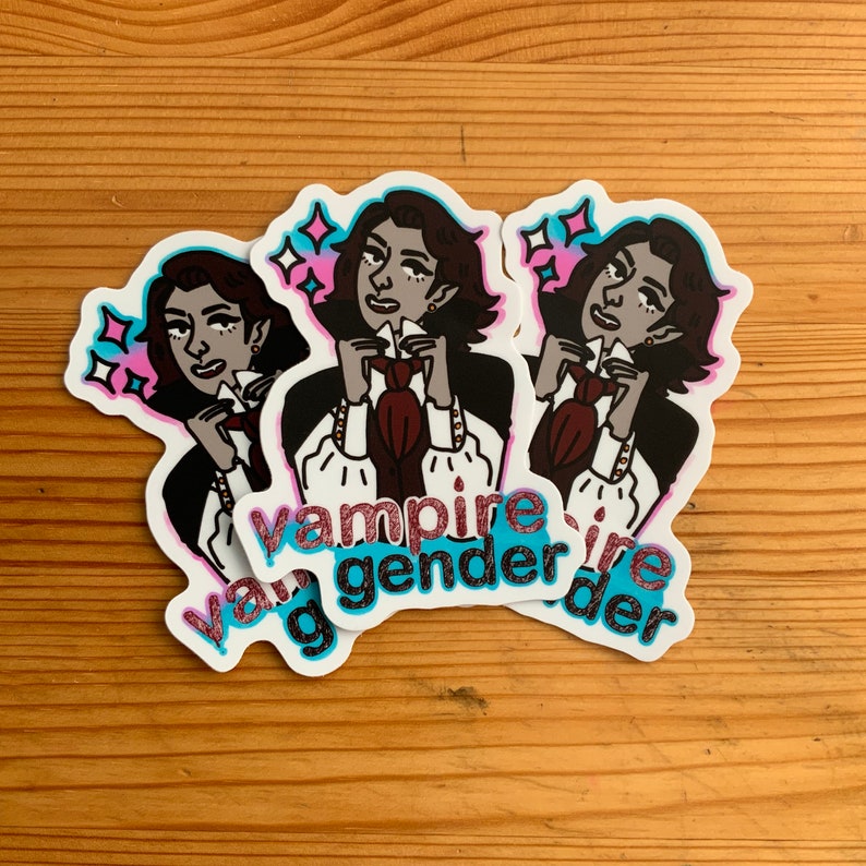 Vampire Gender Sticker 3 Inch Matte Vinyl Stickers - Etsy