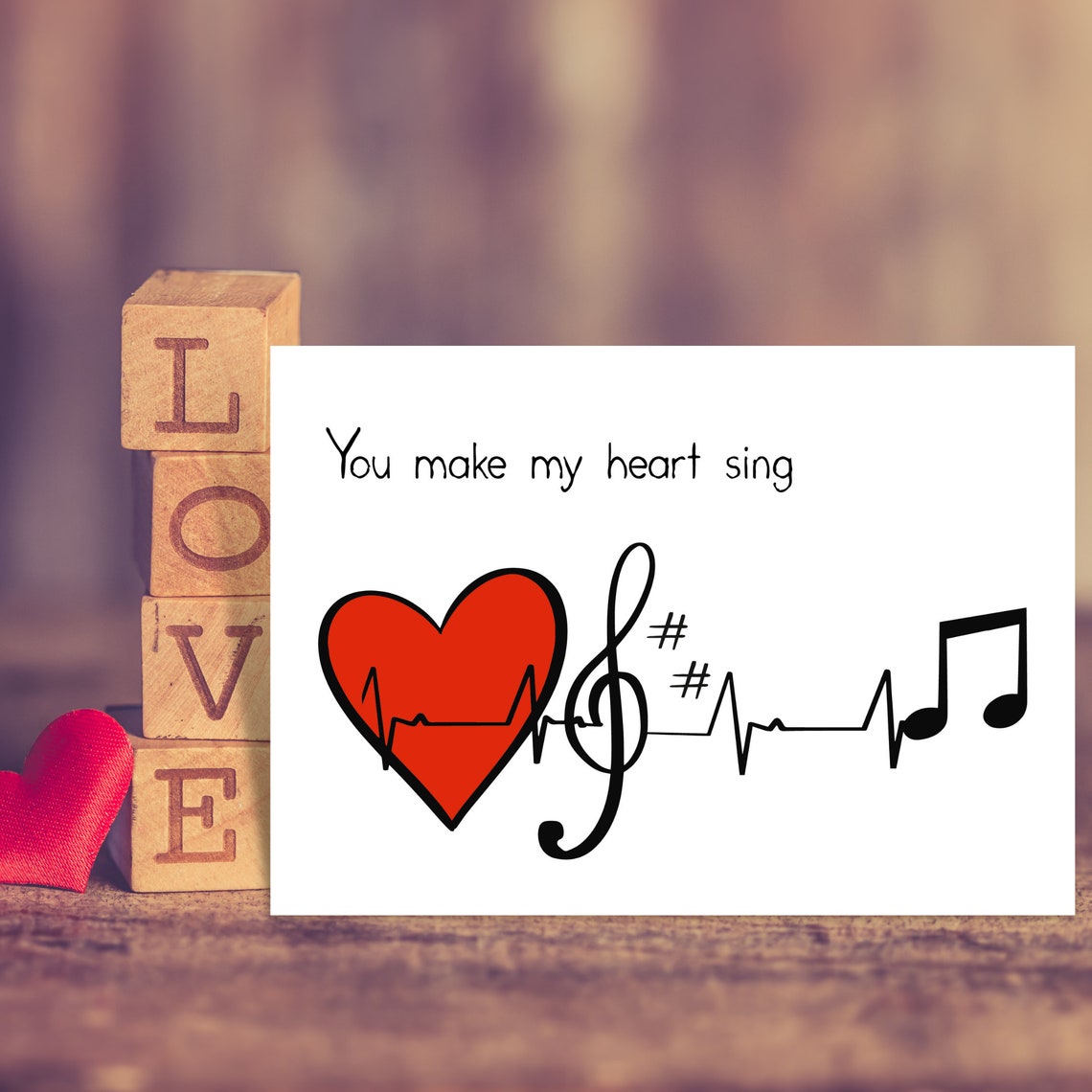 You Make My Heart Sing Printable Digital Download Valentines - Etsy
