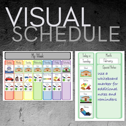 Daily Visual Schedule Cards PRINTABLE Visual Aids for - Etsy Canada