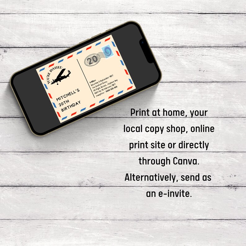 Editable Travel Themed Party Invitation - Etsy