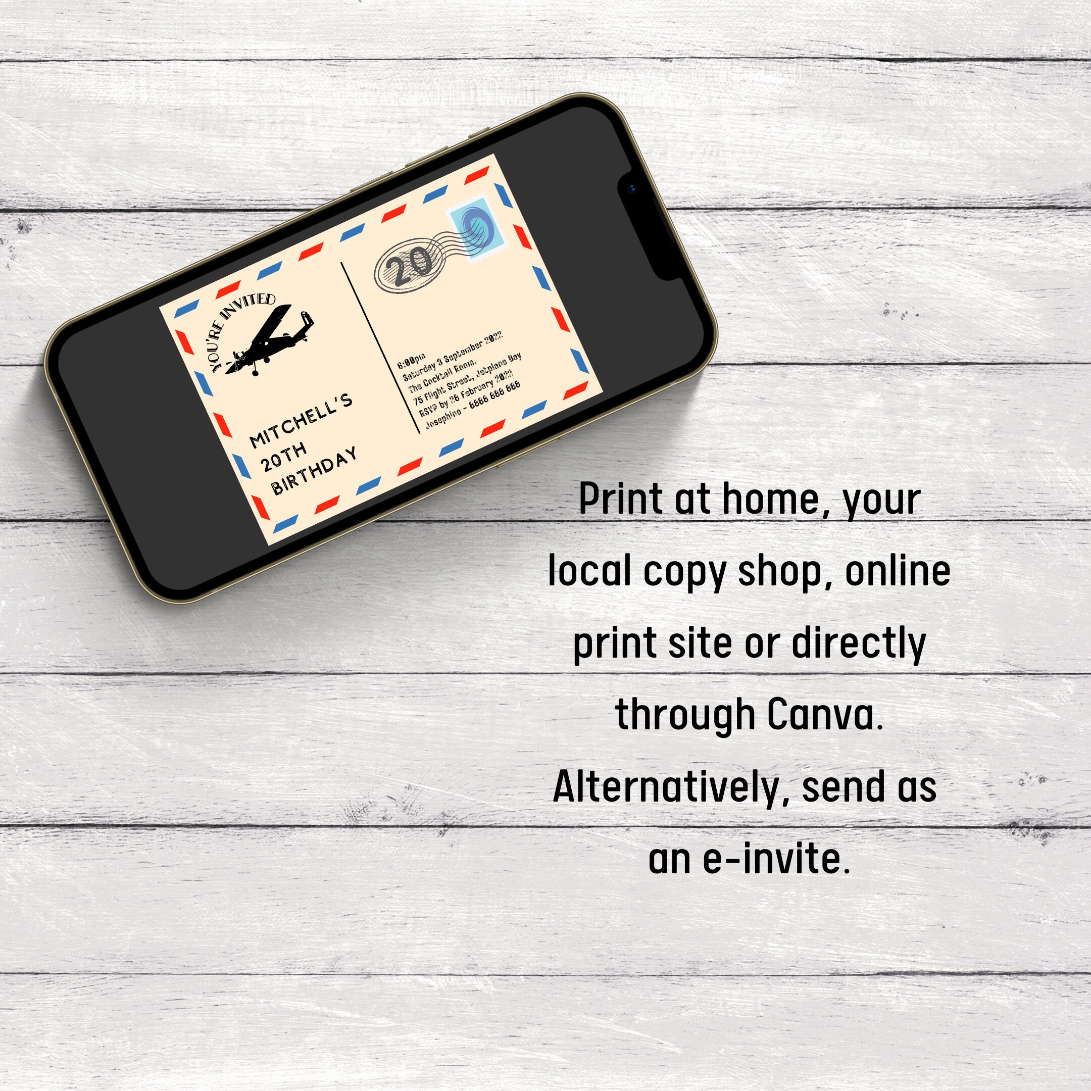 Editable Travel Themed Party Invitation - Etsy