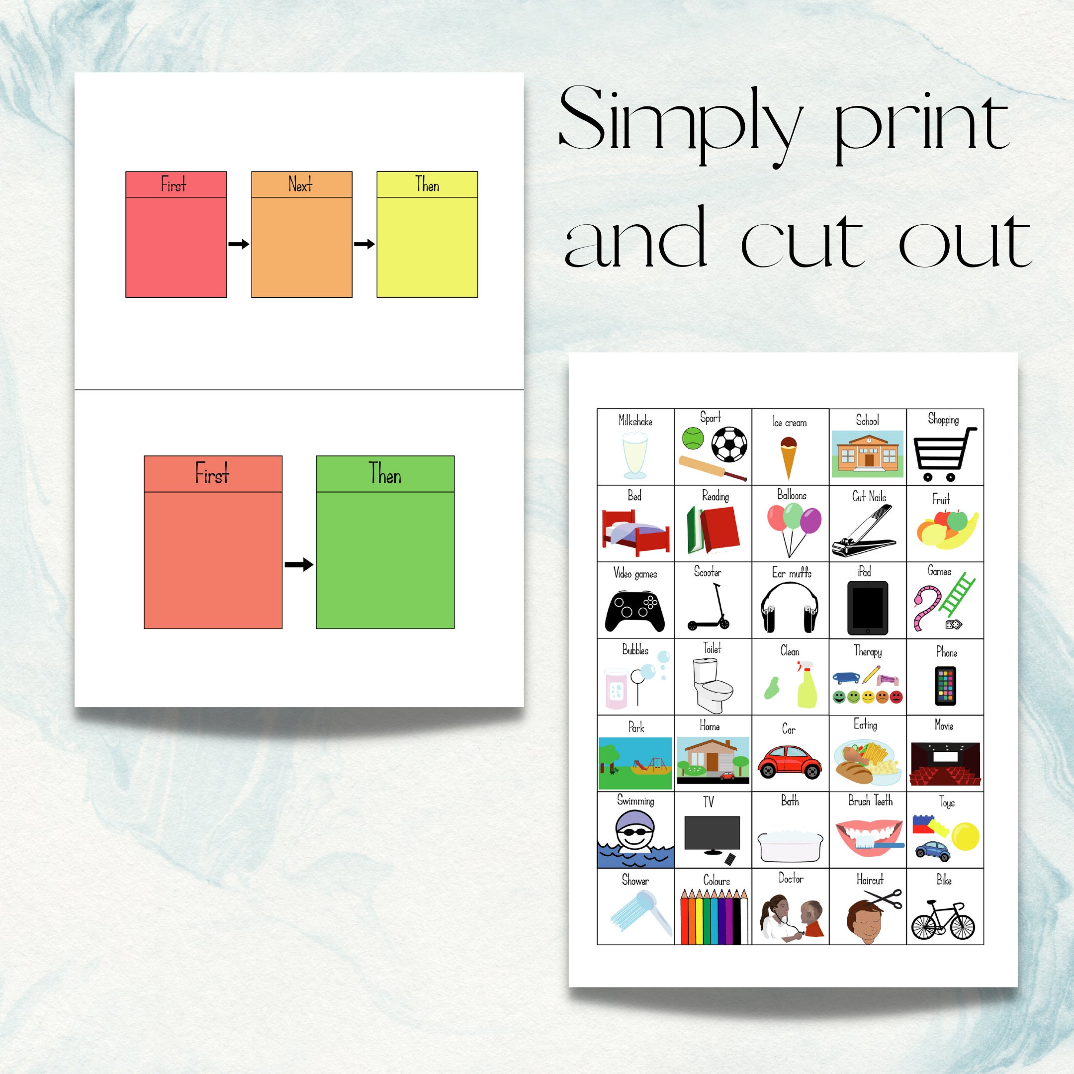 Printable “first Then” Boards and Picture Cards for Transitions for ...